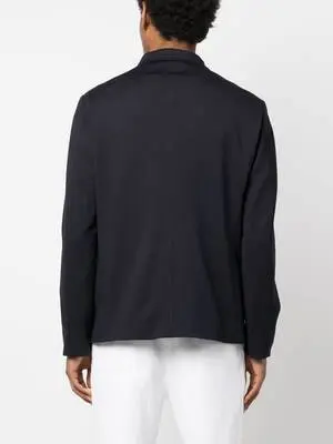MOORER Camp-collar Single-breasted Coat