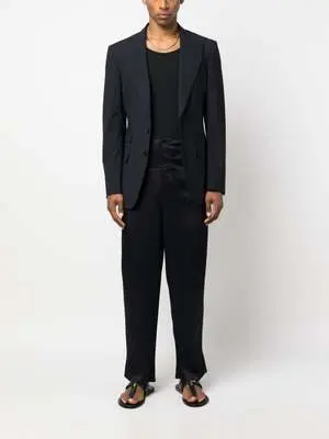 Saint Laurent Silk Tailored Trousers
