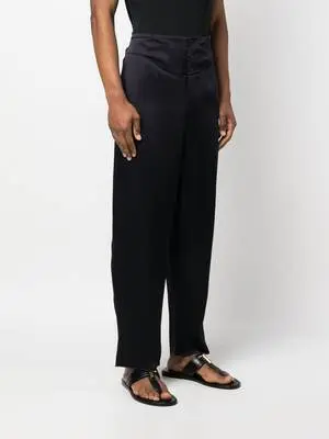 Saint Laurent Silk Tailored Trousers