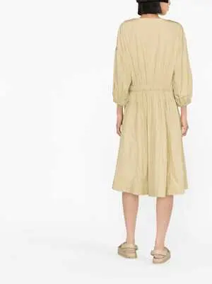 Moncler Belted Waist Midi Dress
