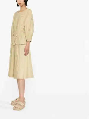 Moncler Belted Waist Midi Dress