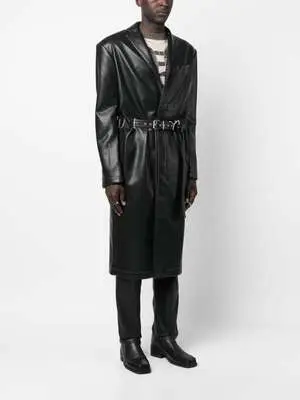Y/project Belted Faux-leather Coat