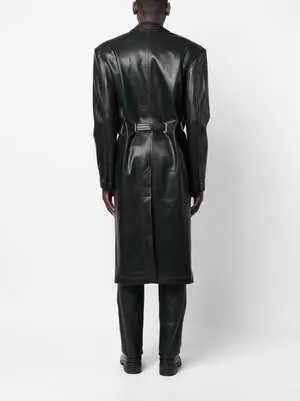 Y/project Belted Faux-leather Coat