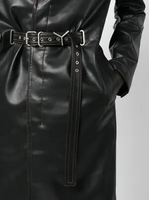 Y/project Belted Faux-leather Coat