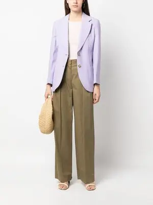 Victoria Beckham Notched-lapels Single-breasted Blazer - Purple