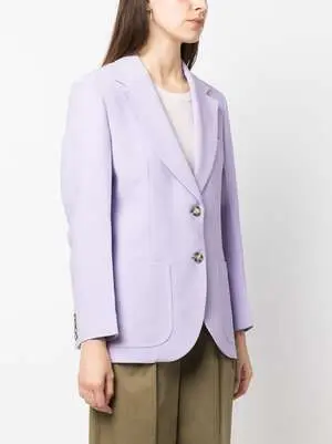 Victoria Beckham Notched-lapels Single-breasted Blazer - Purple
