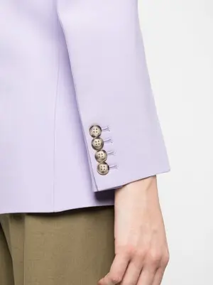 Victoria Beckham Notched-lapels Single-breasted Blazer - Purple