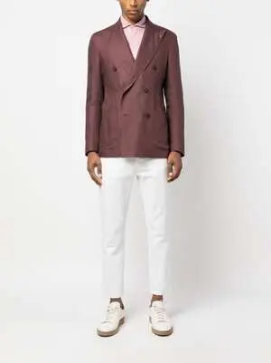 LARDINI Long-sleeve Cotton Shirt - Pink