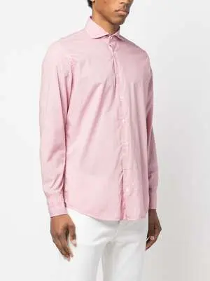 LARDINI Long-sleeve Cotton Shirt - Pink