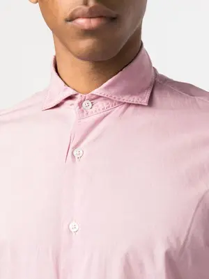 LARDINI Long-sleeve Cotton Shirt - Pink