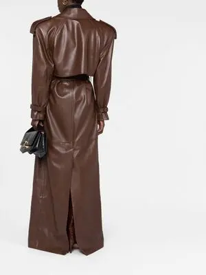 Saint Laurent Double-breasted Leather Trench Coat