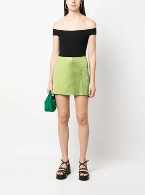 NUE Rhinestone-embellished Mini Skirt