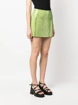 NUE Rhinestone-embellished Mini Skirt