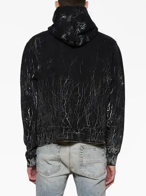 Amiri Cracked Logo Print Hoodie
