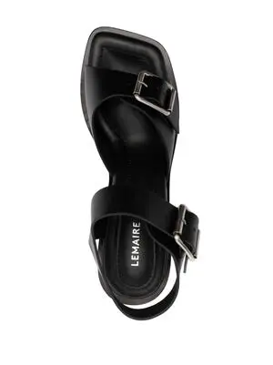 LEMAIRE Leather Sandals - Black