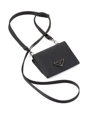 Prada Saffiano Leather Cardholder - Black