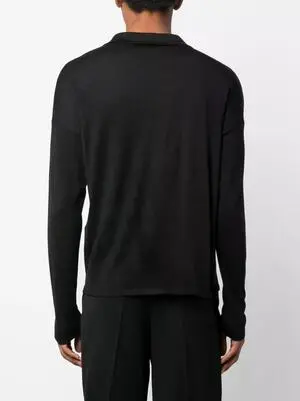 Saint Laurent V-neck Long-sleeve Sweatshirt