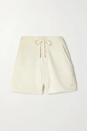 Nike Sportswear Essentials Embroidered Cotton-jersey Shorts