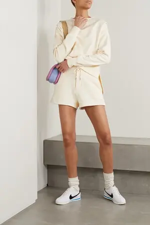Nike Sportswear Essentials Embroidered Cotton-jersey Shorts