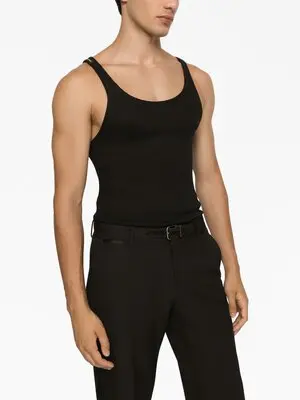 Dolce & Gabbana Fine-rib Tank Top - Black