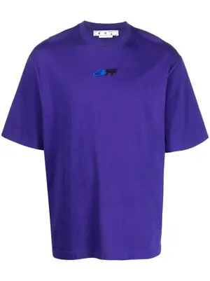 Off-White Embroidered-logo Cotton T-shirt
