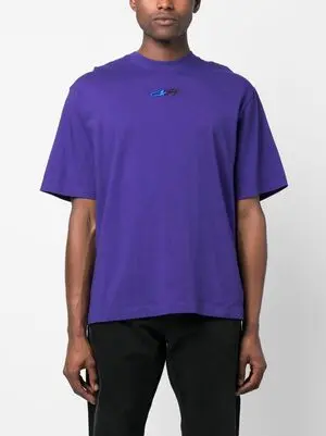 Off-White Embroidered-logo Cotton T-shirt