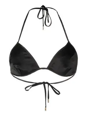 TOM FORD Crocodile-effect Leather Bralette Top