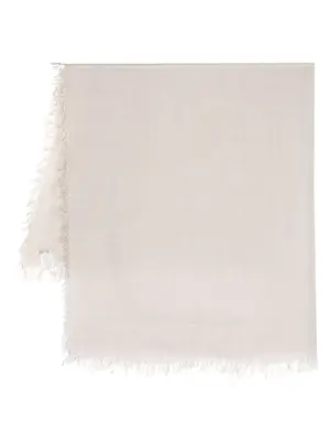Faliero Sarti Frayed-edge Cashmere-silk Blend Scarf - Neutrals
