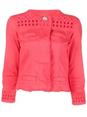 Liu Jo Frilled-neckline Cropped Jacket