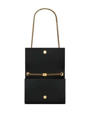 Saint Laurent Small Kate Leather Bag - Black