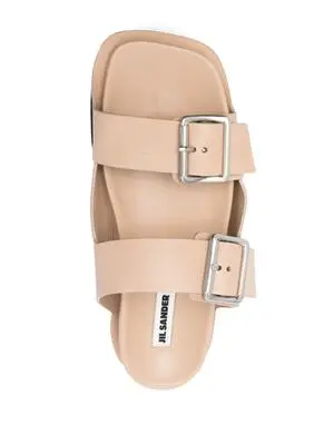 JIL SANDER Double Buckle-fastening Sandals - Neutrals
