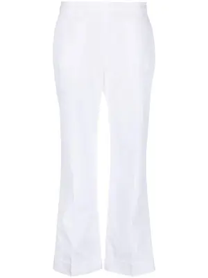 Aspesi Bootcut Cropped Trousers - White