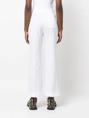 Aspesi Bootcut Cropped Trousers - White
