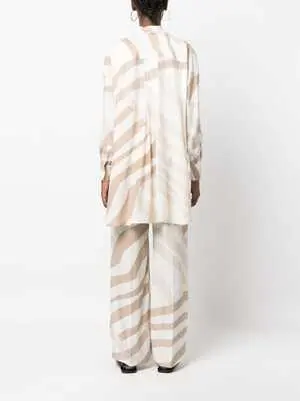 Kiton Abstract-print Long-sleeve Shirt