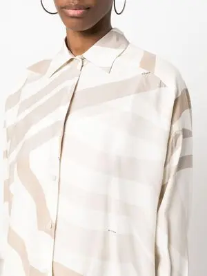 Kiton Abstract-print Long-sleeve Shirt