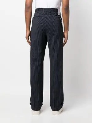 PT TORINO Pinstripe Straight-leg Trousers