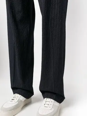 PT TORINO Pinstripe Straight-leg Trousers