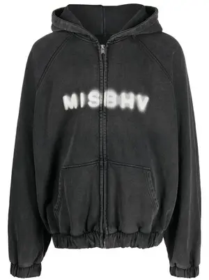 MISBHV Logo-print Zip-up Hoodie