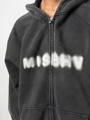 MISBHV Logo-print Zip-up Hoodie