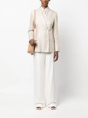 Kiton Double-breasted Silk Blazer