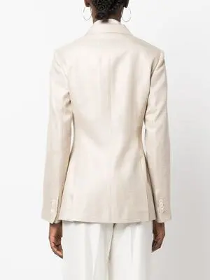Kiton Double-breasted Silk Blazer