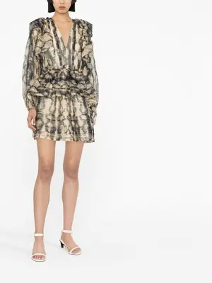 Ulla Johnson Adelaide Abstract-print Minidress - Neutrals