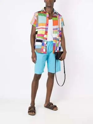 AMIR SLAMA Elasticated-waistband Linen Shorts