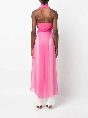 Alberta Ferretti Knotted Halterneck Top