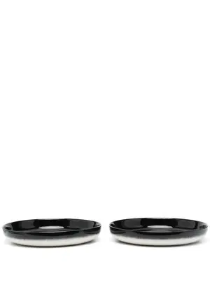ANN DEMEULEMEESTER X SERAX Two-tone Porcelain Plates - Black