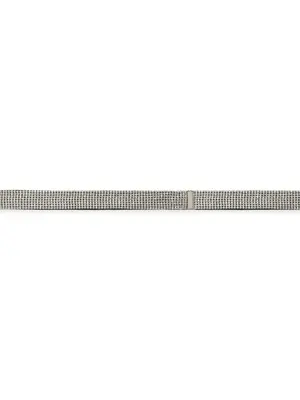 Dolce & Gabbana Crystal-embellished Belt - Silver