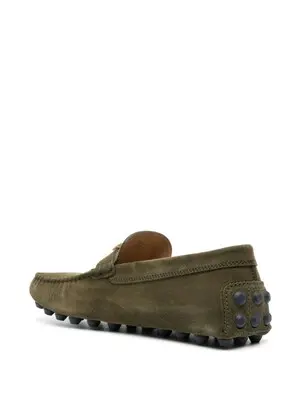 TOD'S Gommino Suede Loafers - Green