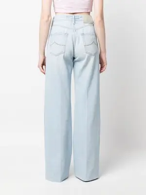 Jacob Cohen Light-wash Wide-leg Jeans