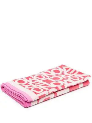 Moncler Logo-print Cotton Towel - Pink