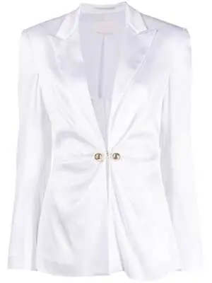 GENNY Single-breasted Blazer - White